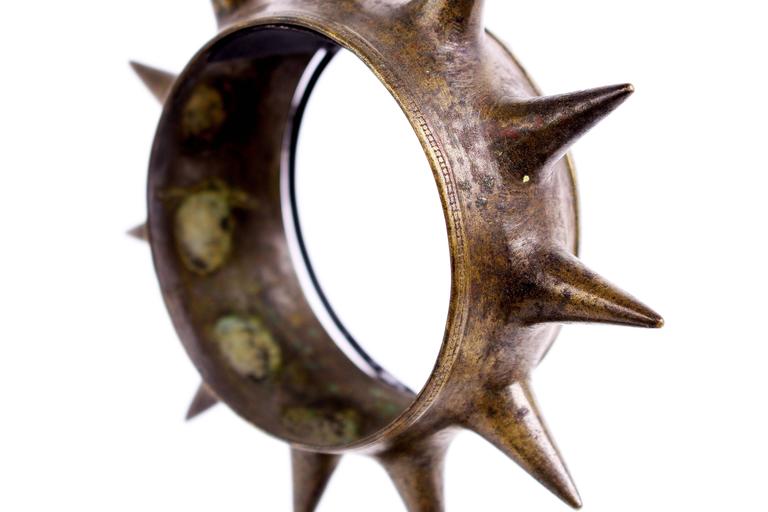 Heirloom Brass Arm Ornament with Spikes at 1stDibs