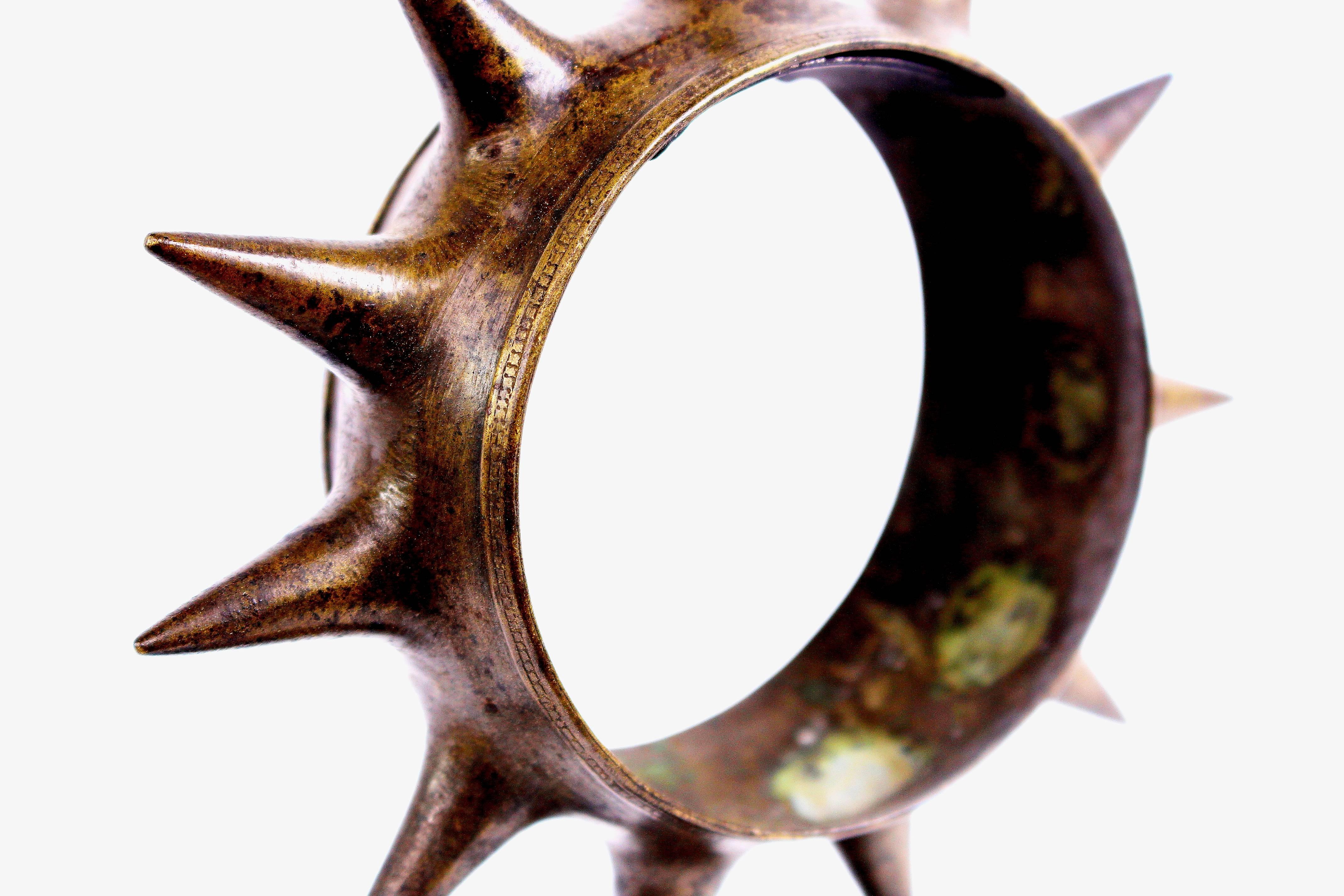 Heirloom Brass Arm Ornament with Spikes at 1stDibs