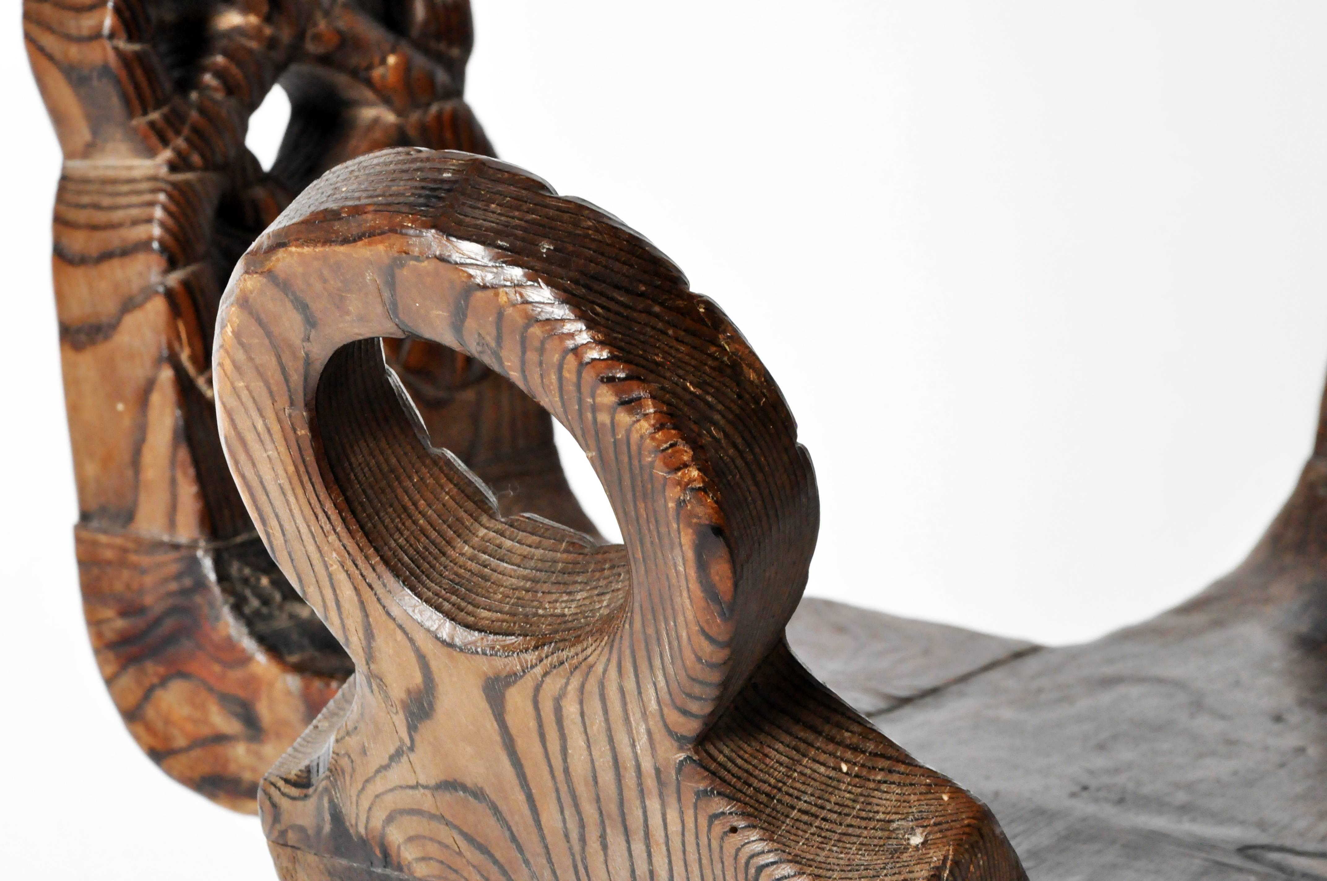 Rustic French Mountain Chair at 1stDibs