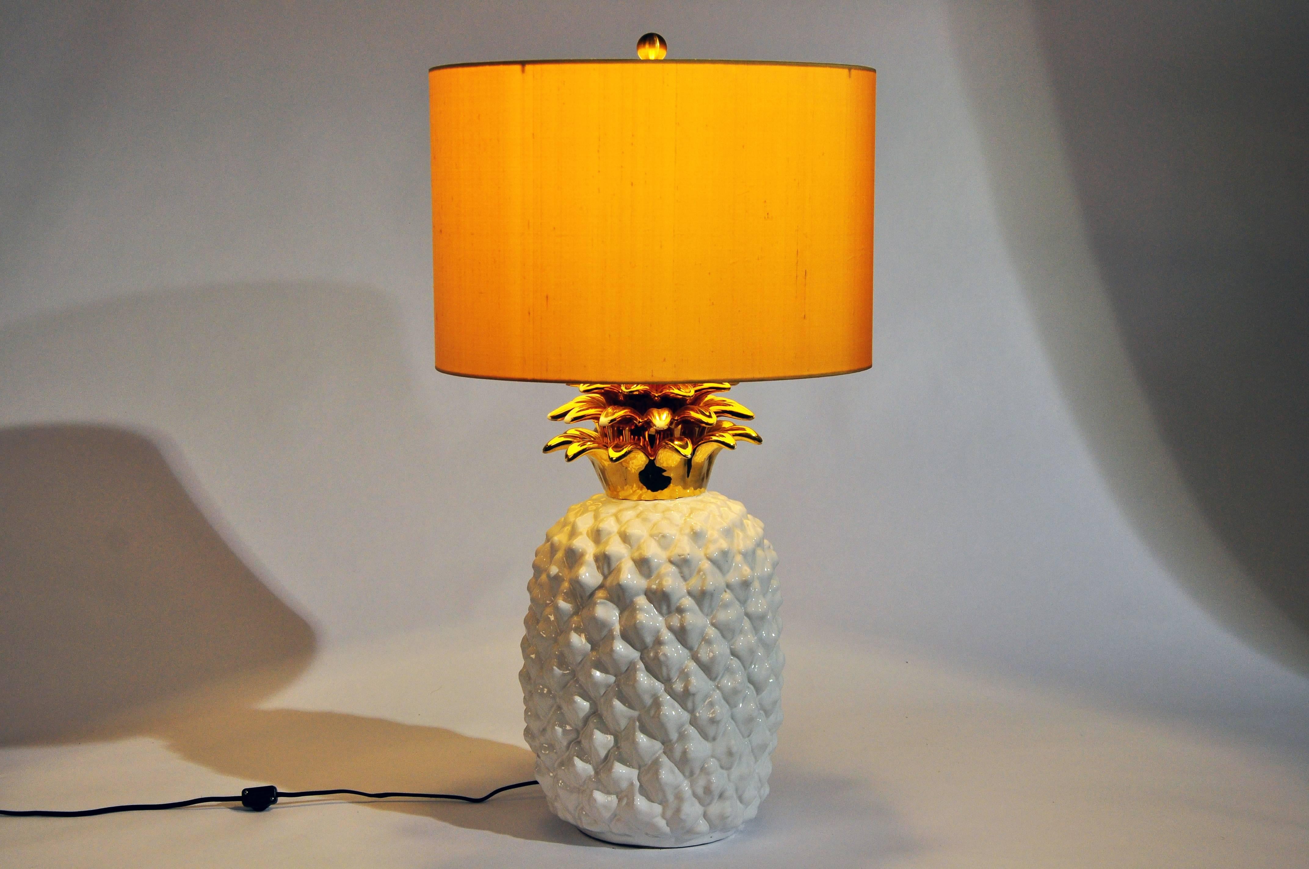 Ceramic Pineapple Lamp at 1stDibs | vintage ceramic pineapple lamp