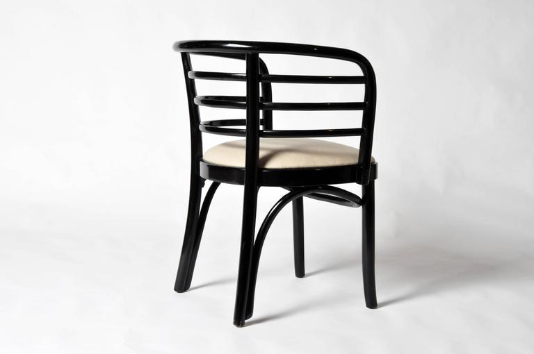 Pair of Streamline Barrel Back Armchairs at 1stDibs