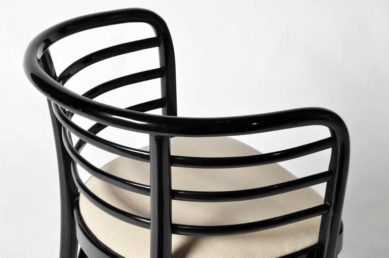 Pair of Streamline Barrel Back Armchairs at 1stDibs