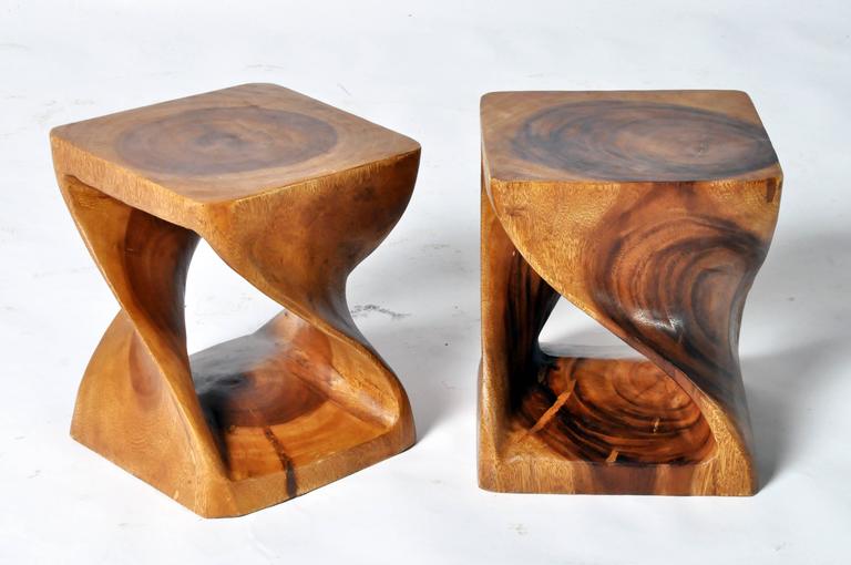 Hand-Carved Stools at 1stDibs