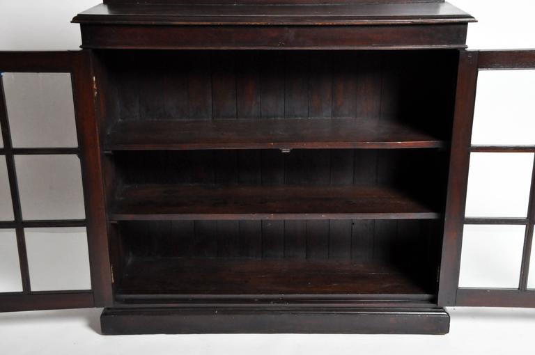 British Colonial Buffet with Glass Pane Doors at 1stDibs