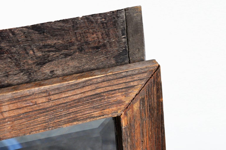Rustic Rectangular Mirror at 1stDibs
