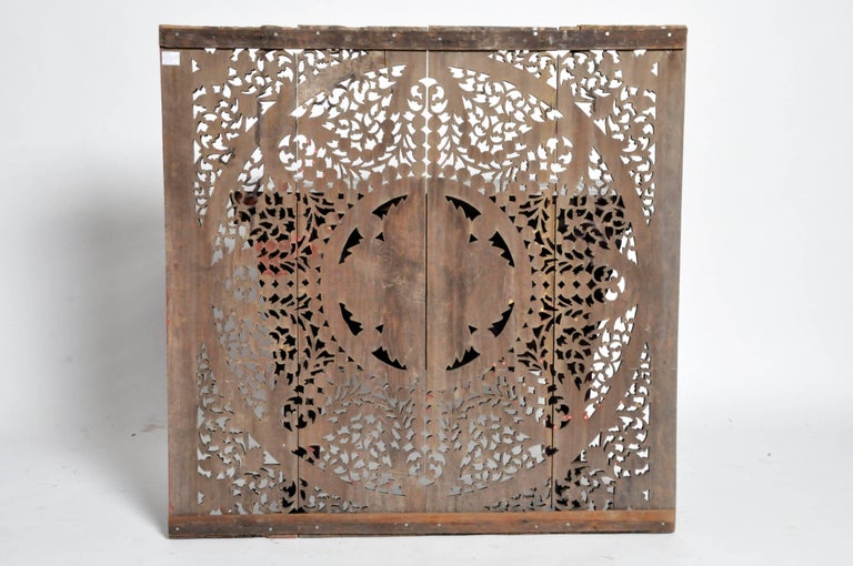 Carved Ceiling Panel with Flower Motifs at 1stDibs