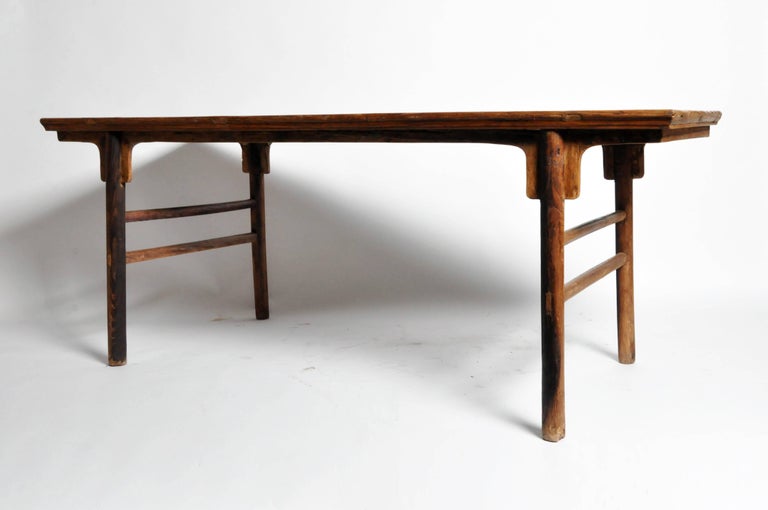 Chinese Painting Table with Round Legs at 1stDibs
