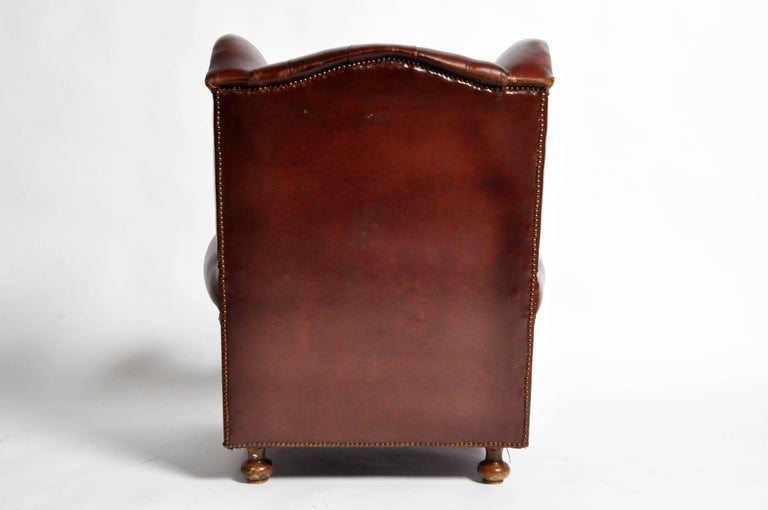 Tufted Wing Back Club Chair at 1stDibs