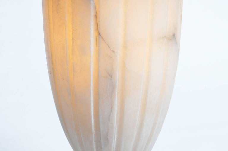 Vintage French Alabaster Jar Lamp at 1stDibs