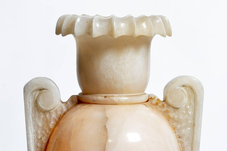 Vintage French Alabaster Jar Lamp at 1stDibs