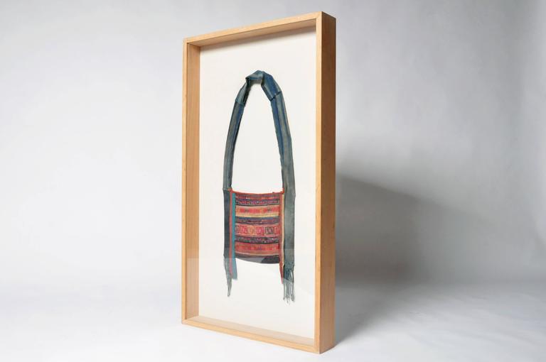 Framed Akha Tribe Hand Embroidered Shoulder Bag For Sale at 1stDibs