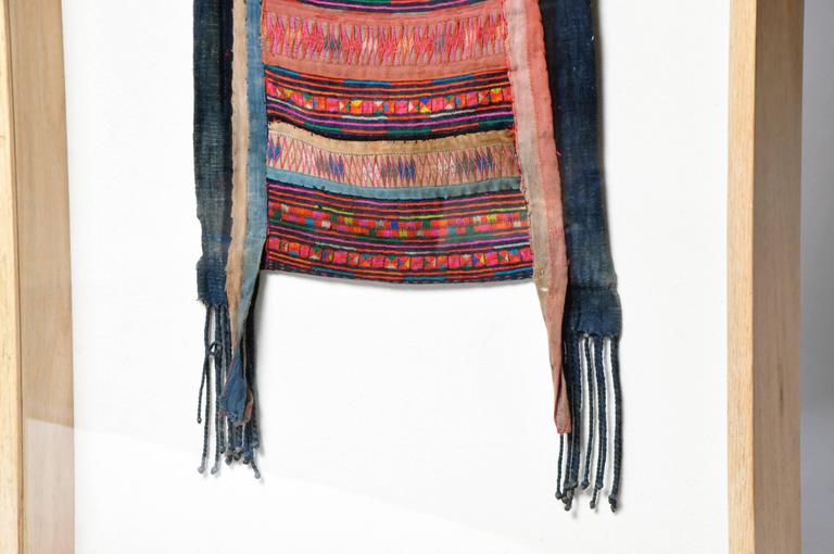 Framed Akha Tribe Embroidered Bag For Sale at 1stDibs