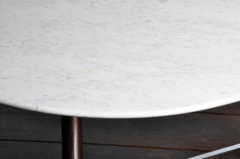 Impressive Mid-Century Modern Carrara Marble Top Table at 1stDibs