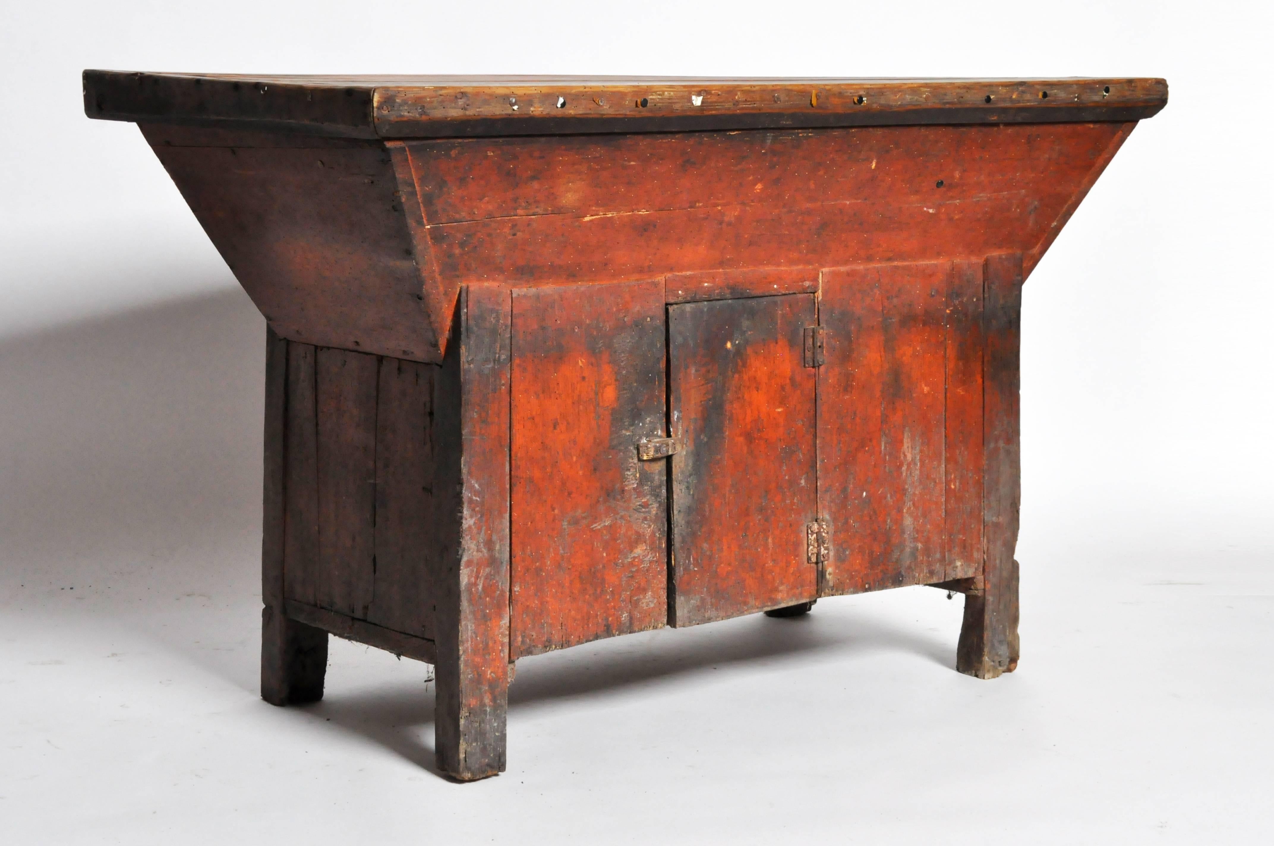 Bread Making Table with Storage at 1stDibs | antique bread making table ...