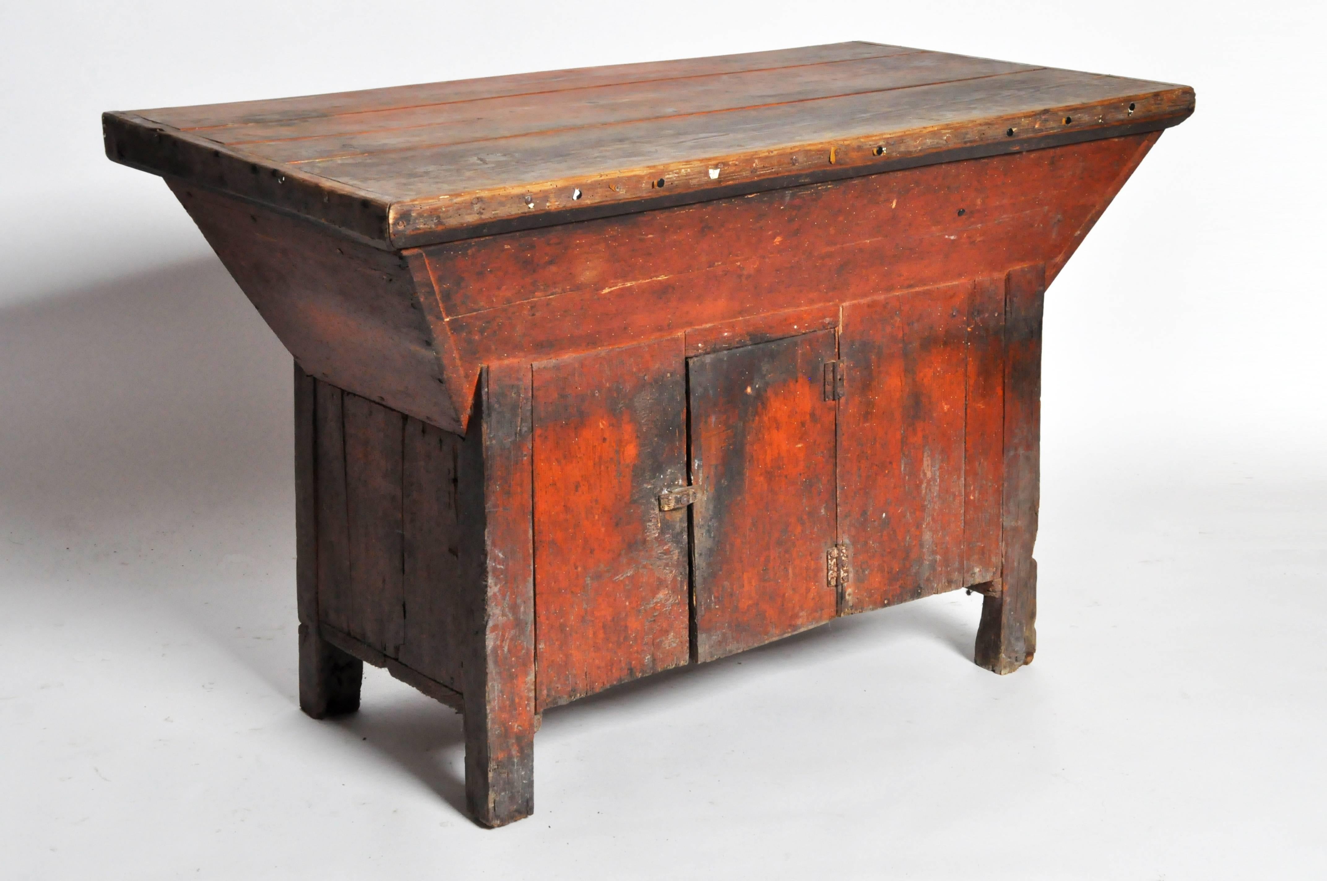 Bread Making Table with Storage at 1stDibs | antique bread making table ...