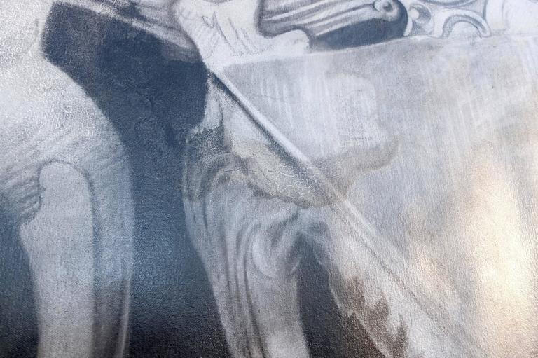"Accent", Monumental Charcoal on Canvas Painting by Jessica Scott ...