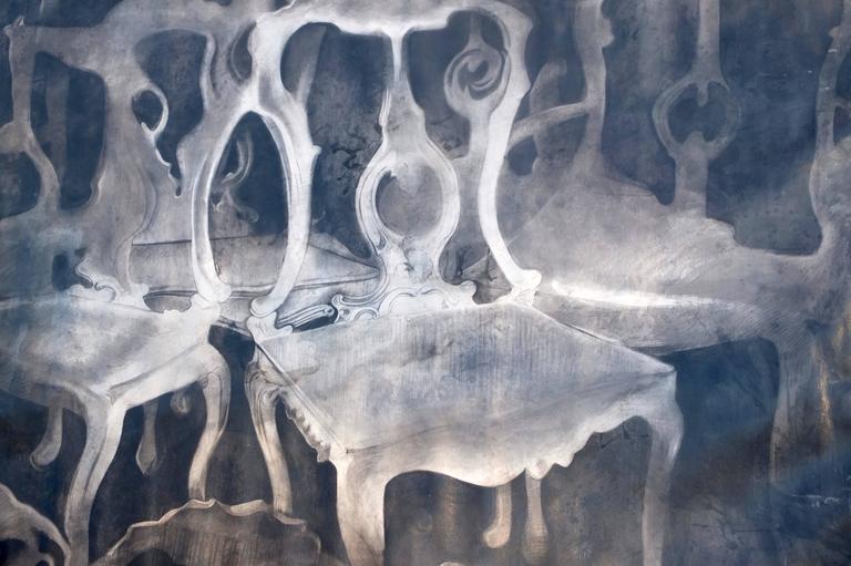 "Accent", Monumental Charcoal on Canvas Painting by Jessica Scott ...
