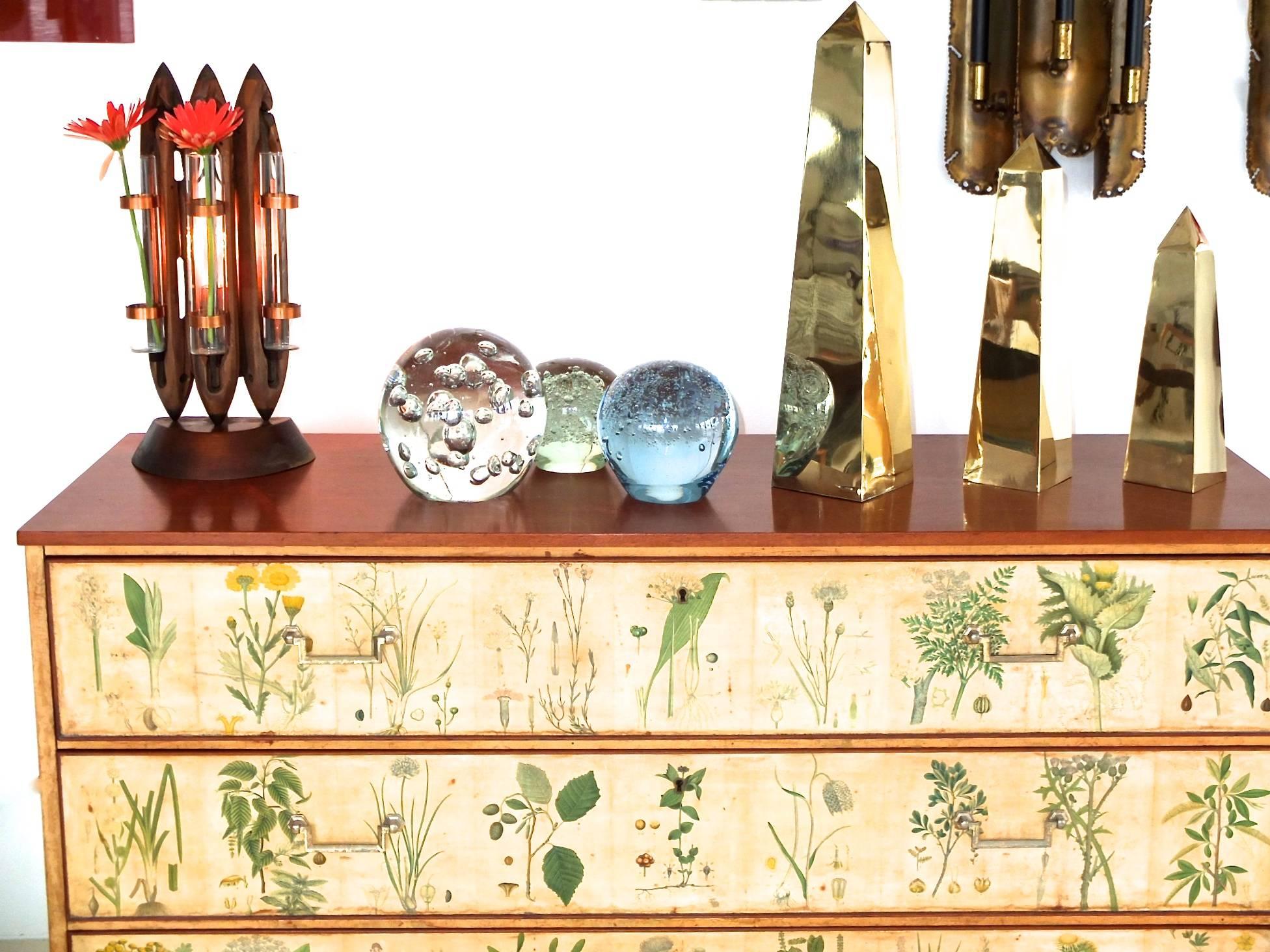 Vintage Glass Ball Paperweights with Controlled Bubble Inclusions For ...