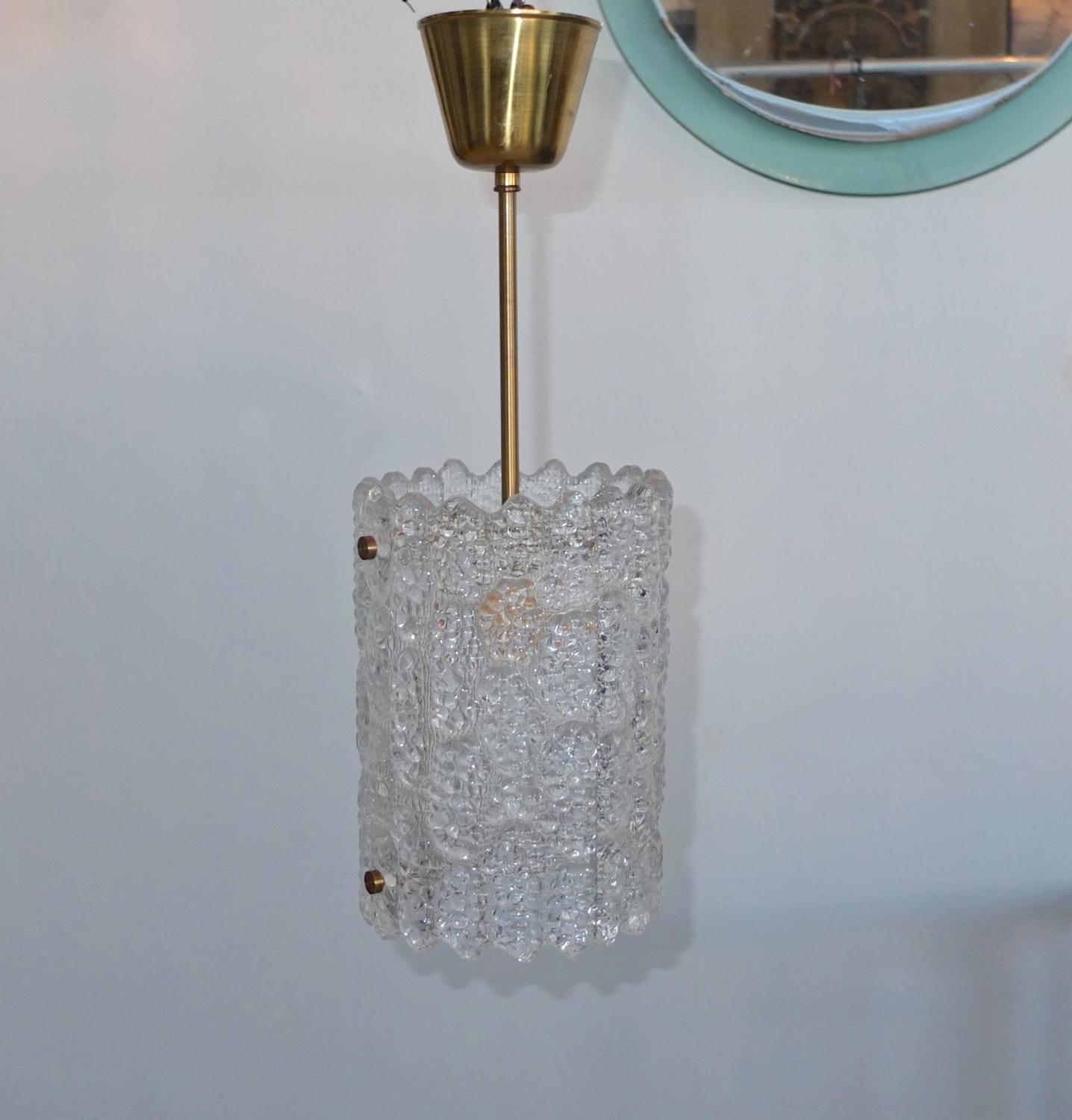 Carl Fagerlund for Orrefors Sweden Crystal Pendant For Sale at 1stdibs