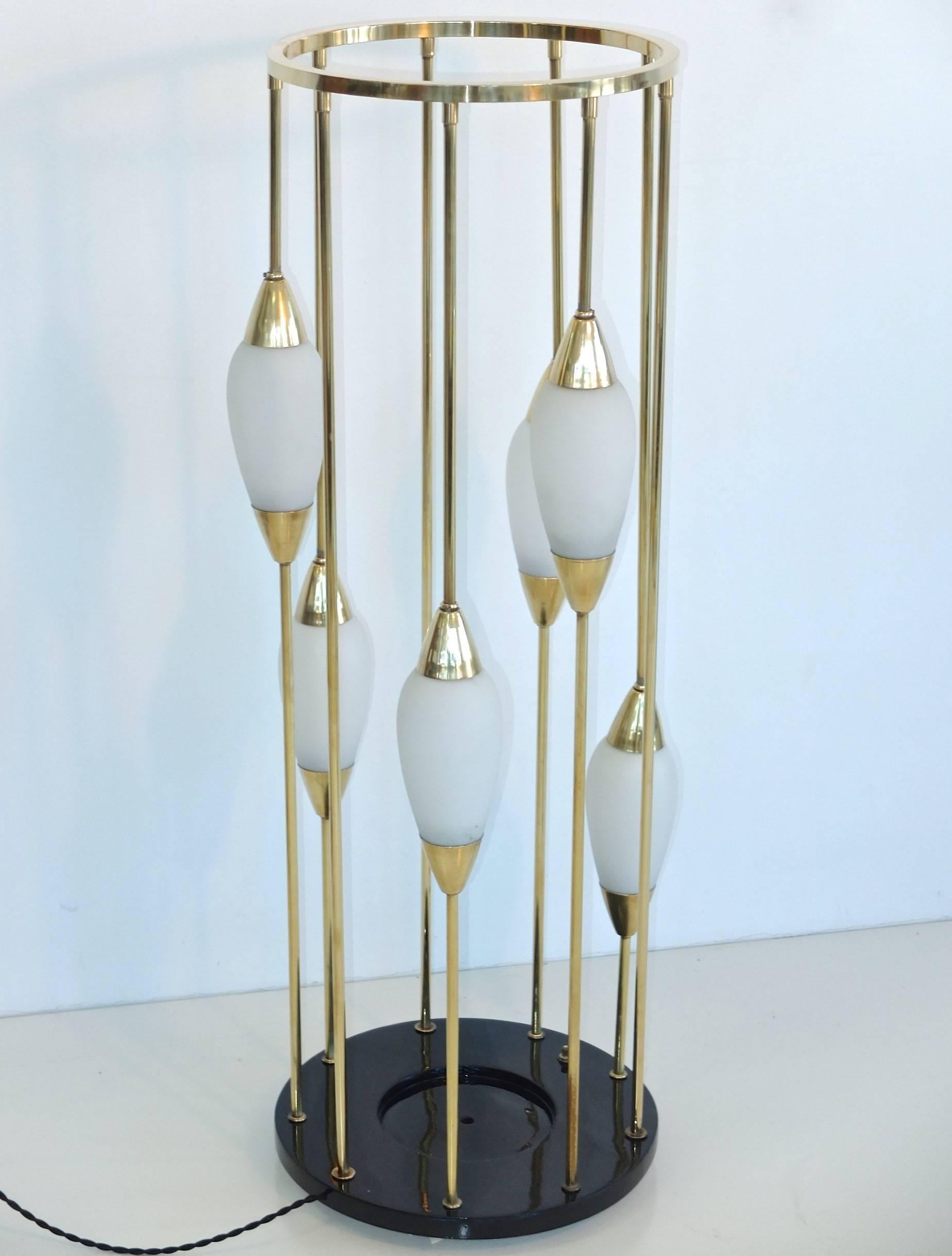 1950s Italian Brass Cage Lamp Pedestal Stand For Sale at 1stDibs ...