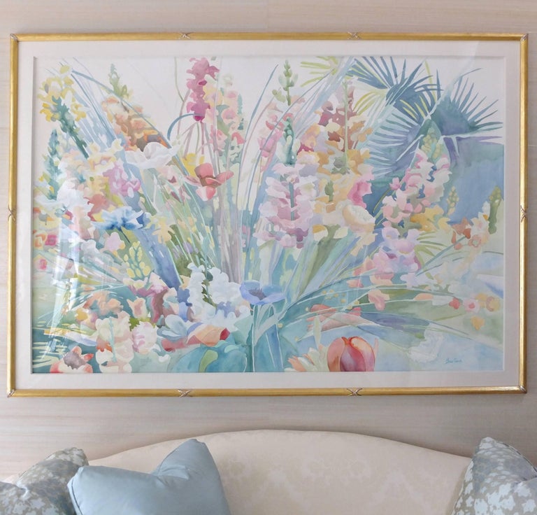 Large-Scale Watercolor "Spring Blossoms" by Linda Bastian For Sale at ...