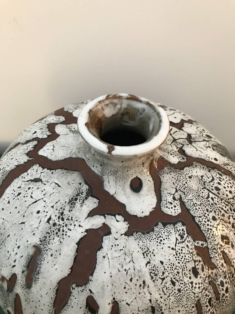 Lava Glazed Studio Pottery Vase at 1stDibs