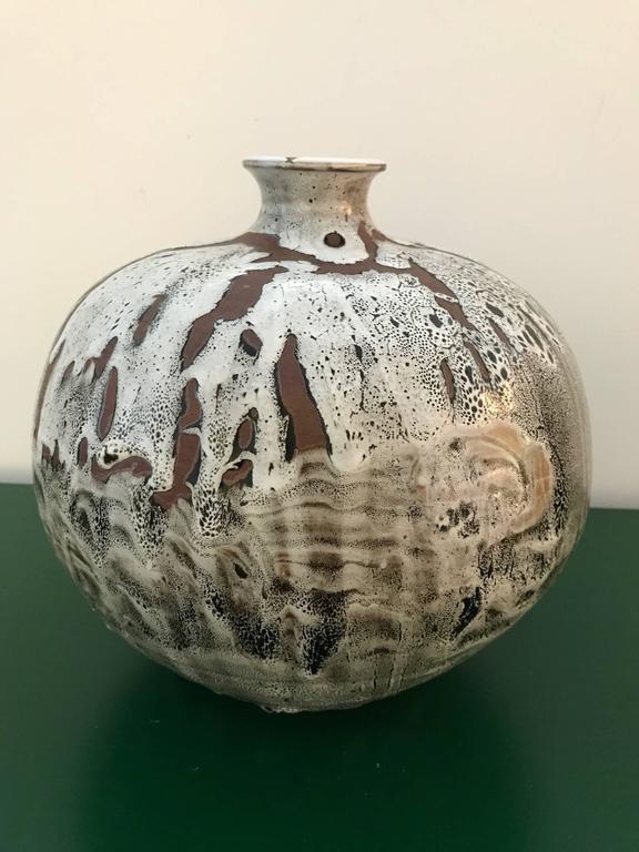 Lava Glazed Studio Pottery Vase at 1stdibs