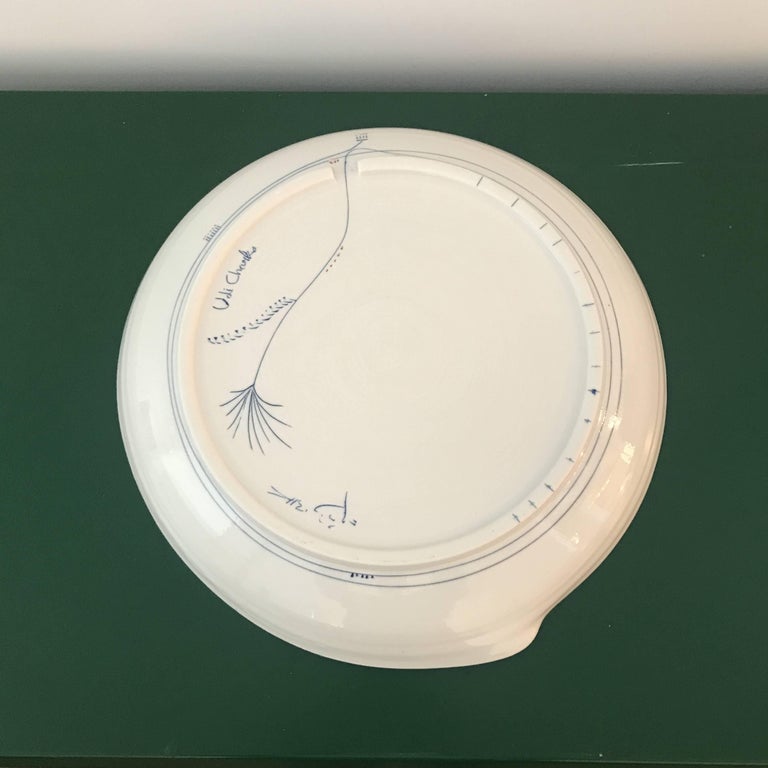 Hand-Thrown Israeli Artisan Shallow Studio Pottery Bowl For Sale at 1stDibs