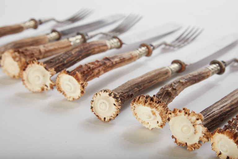 18th Century Set ‘Five Place Settings’ Authentic Bavarian Antler ...