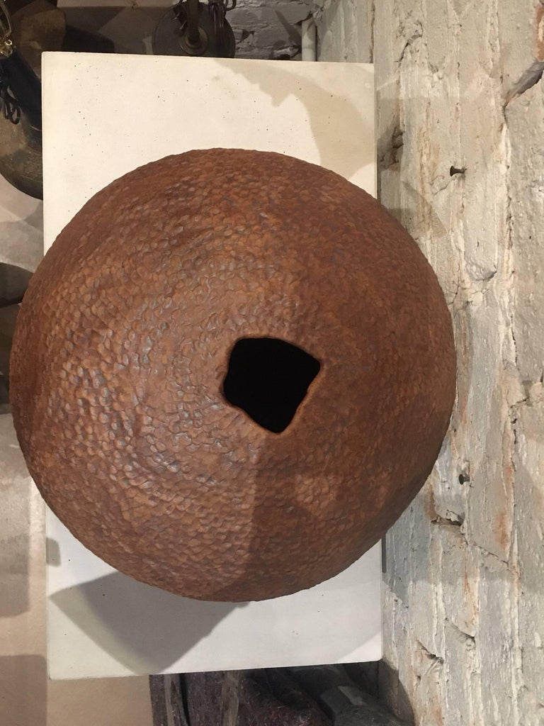 21st Century Textural Rust Colored Ceramic/Pottery by Joanne Trestrail ...
