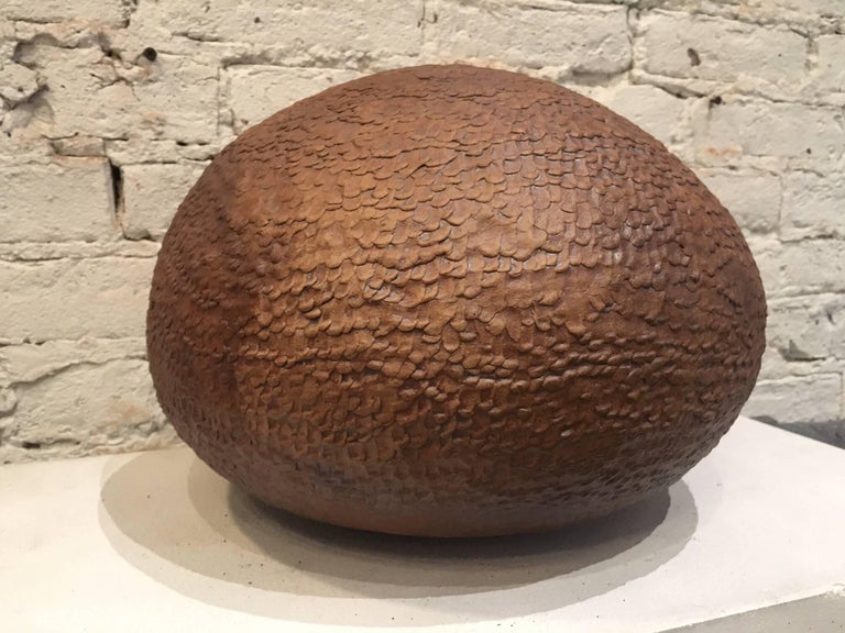 21st Century Textural Rust Colored Ceramic/Pottery by Joanne Trestrail ...