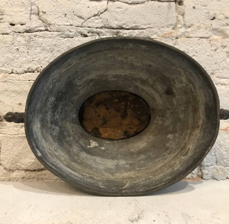 Early 20th Century Pewter/Jade Handled Chinese Cachepot at 1stDibs