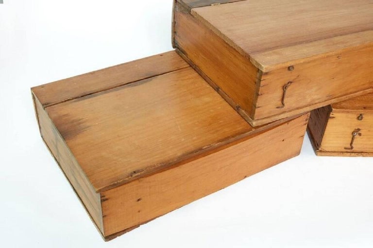 Early 20th Century Collection of Wooden Ledger Book/Boxes from ...