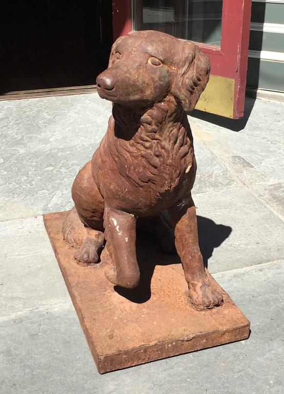 Large Pair of 19th C English Georgian Cast Iron Garden Statues of ...