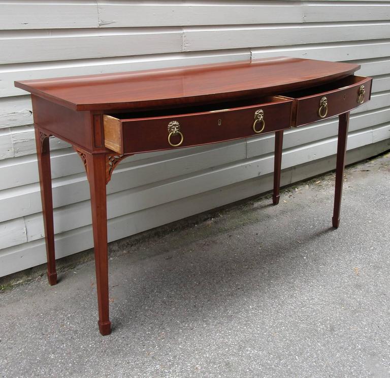 Early 19th Century English Hepplewhite Mahogany Bowfront Serving Table ...