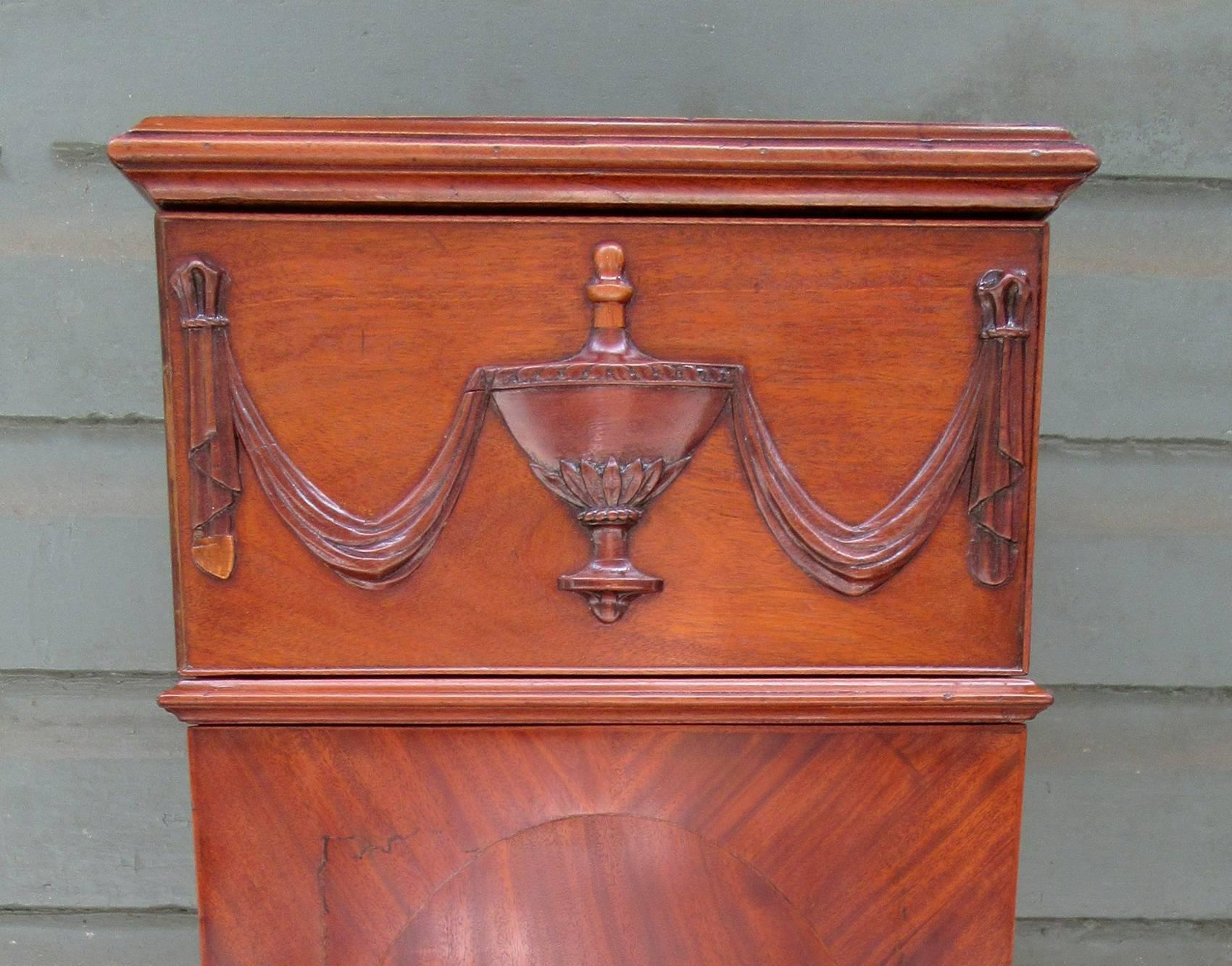 Early 19th Century English Regency Mahogany Pedestal Cabinet with Urn ...