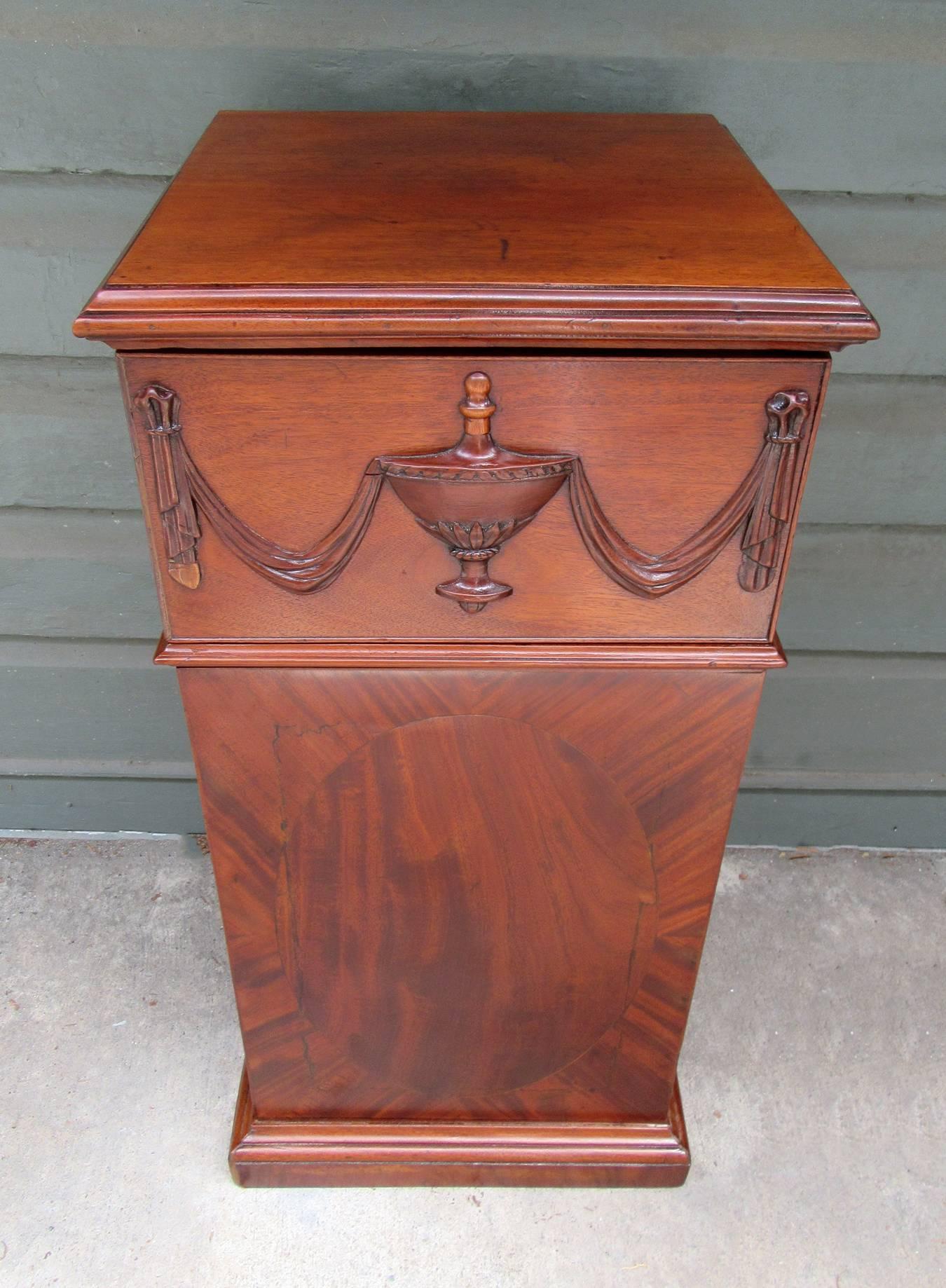 Early 19th Century English Regency Mahogany Pedestal Cabinet with Urn ...