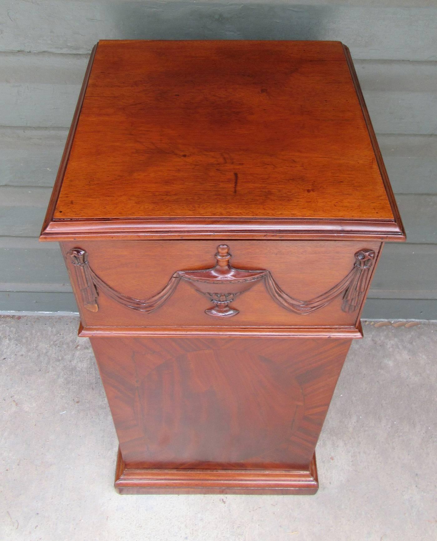 Early 19th Century English Regency Mahogany Pedestal Cabinet with Urn ...