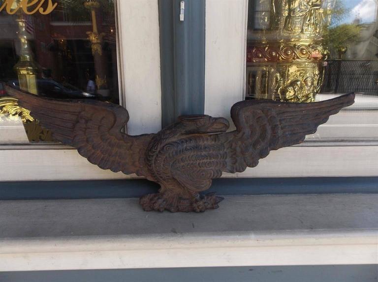 American Cast Iron Patriotic Eagle Mount, Circa 1840 at 1stDibs