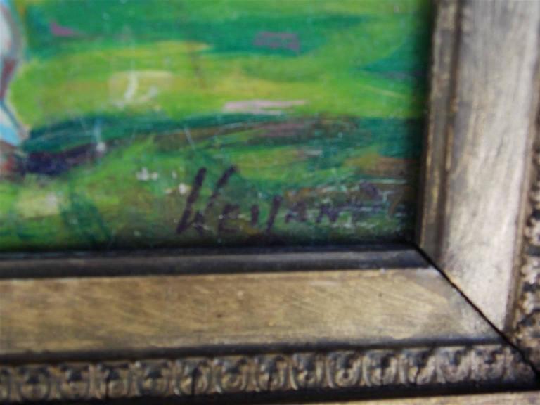 American Oil on Board Portrait of Horse, NY, James Weiland, Circa 1900 ...