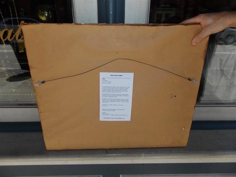 American Oil on Board Portrait of Horse, NY, James Weiland, Circa 1900 ...