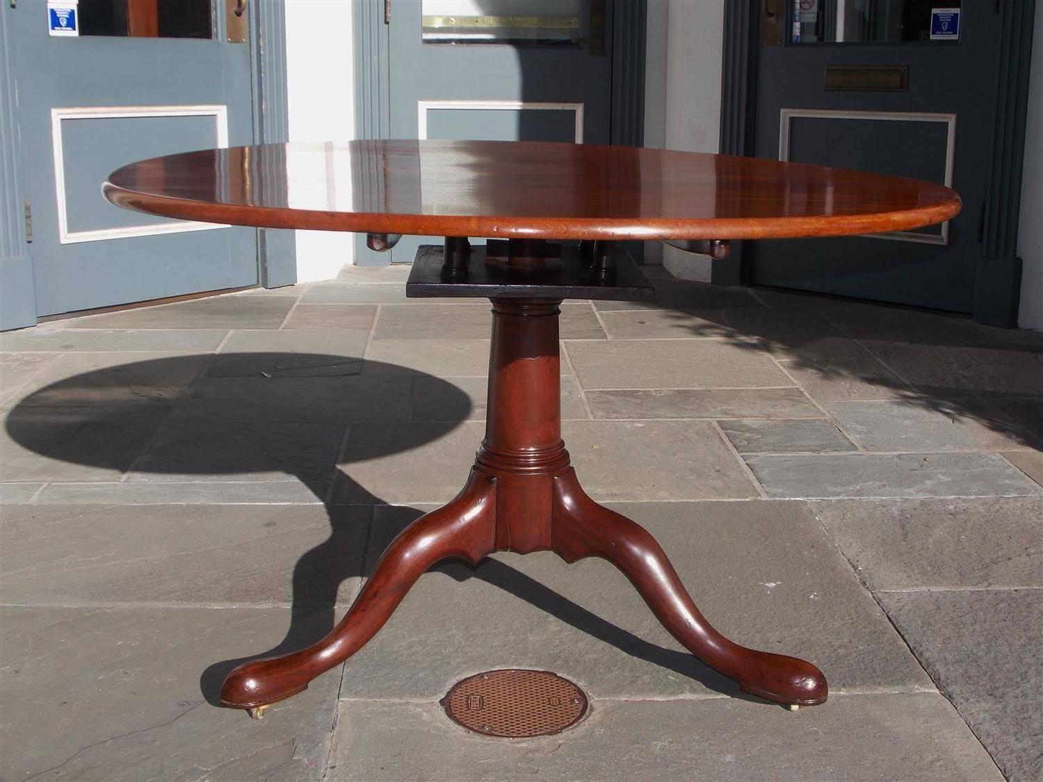 English Chippendale Mahogany Center Table With One Board Top. Circa ...