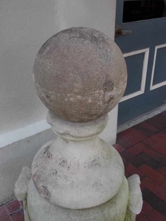 Italian Marble Ribbon and Swag Architectural Cornice Finial, Circa 1770 ...