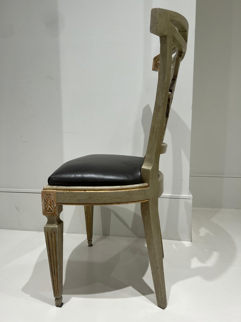 Set of 6 Italian Arrow Back Dining Chairs, 19th Century at 1stDibs