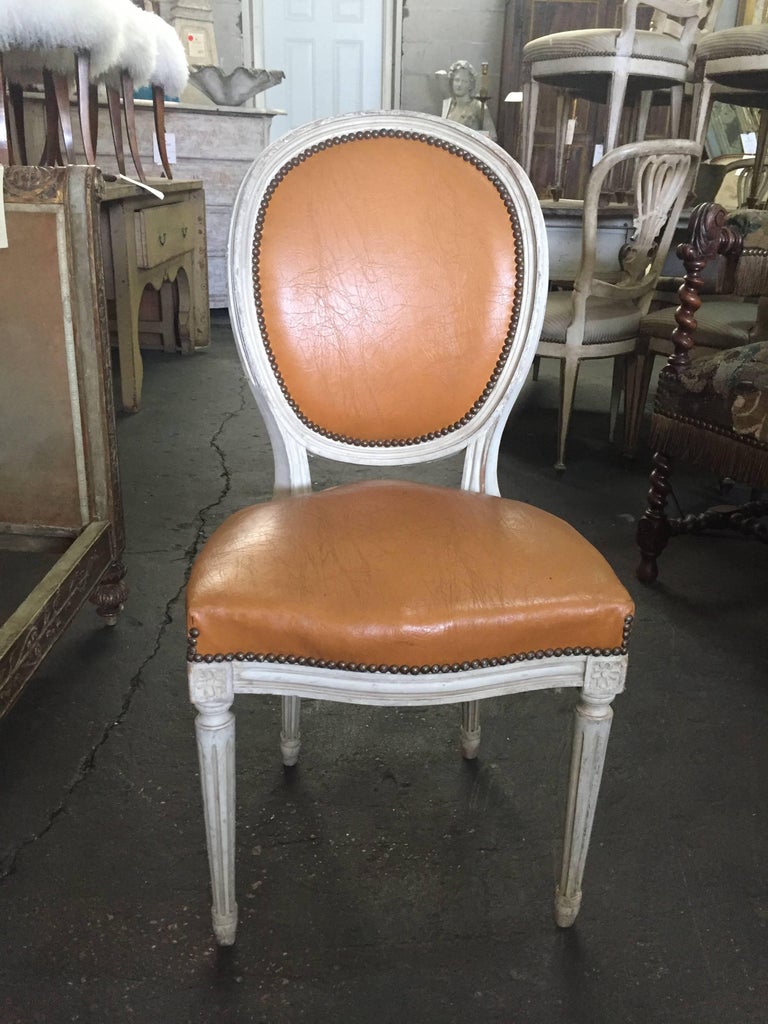 Set of Four Louis XVI Oval Back Chairs at 1stDibs