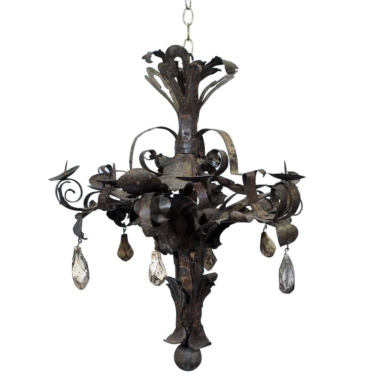19c Italian Lustre in Fer Forge (Iron) at 1stDibs