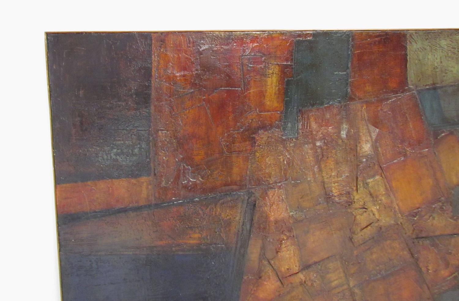 Brutalist Abstract Modernist Painting by Berkshire Artist John Stritch ...