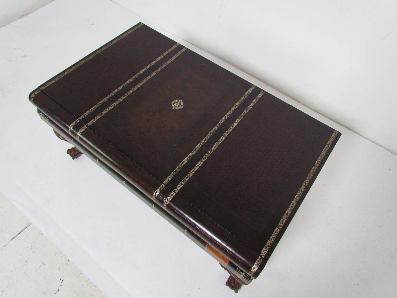 Maitland-Smith Stacked Leather Book-Form Coffee Table at 1stdibs