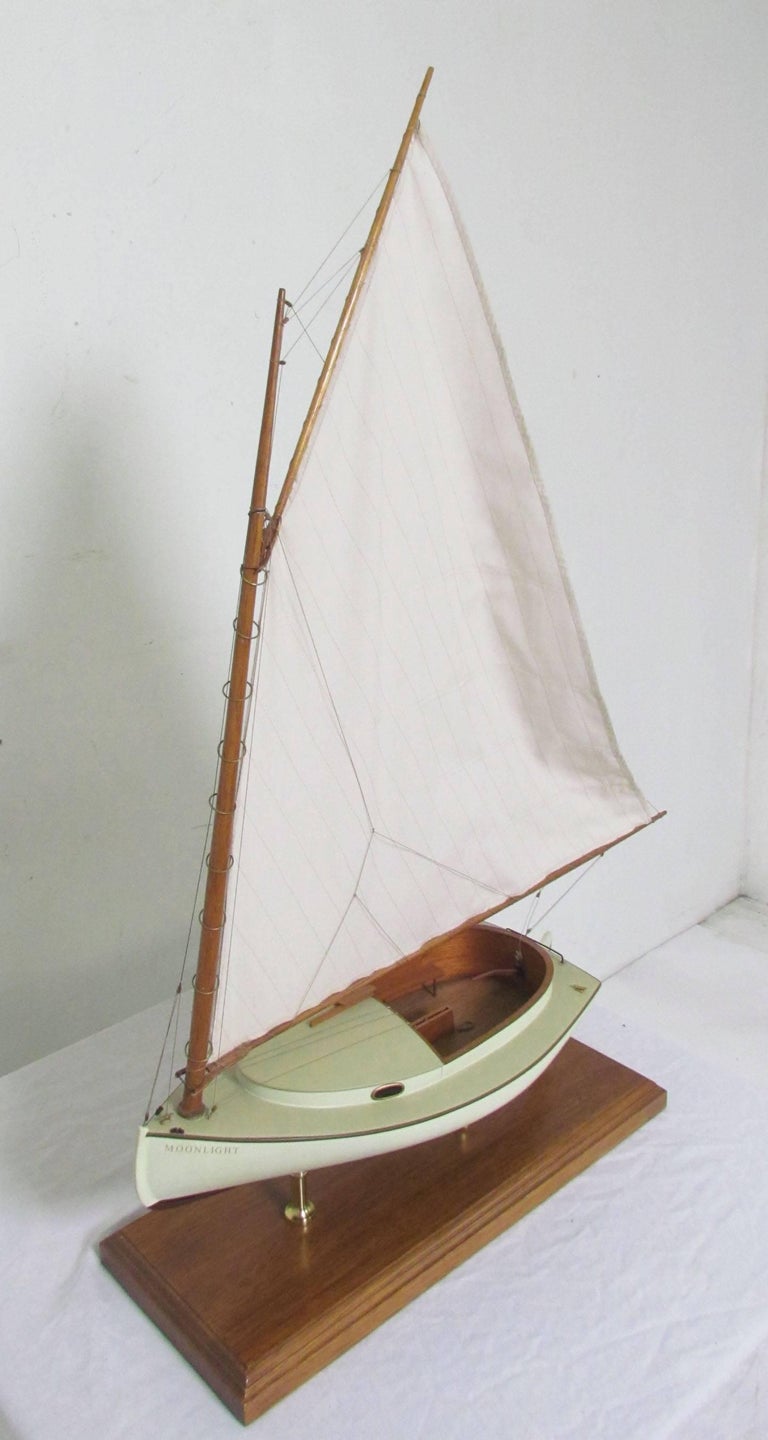Vintage Scale Boat Model of a Crosby Catboat For Sale at 1stDibs