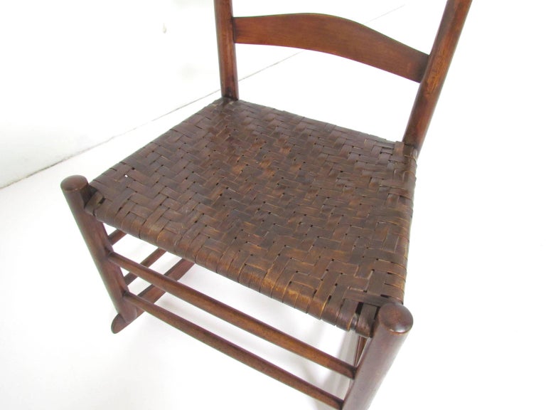 Authentic Original Mt. Lebanon Shaker No. 3 Rocking Chair at 1stDibs
